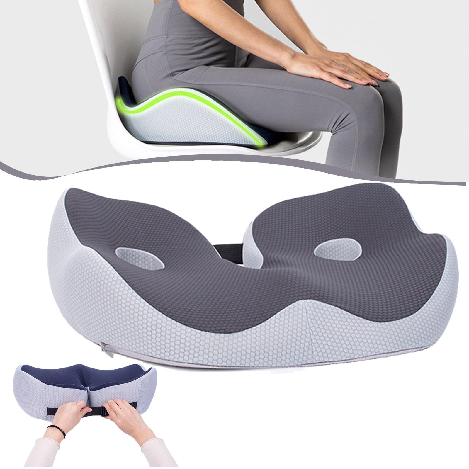 Outfany – Coussin de siège Ergoseat Hilipert en mousse à mémoire de ...
