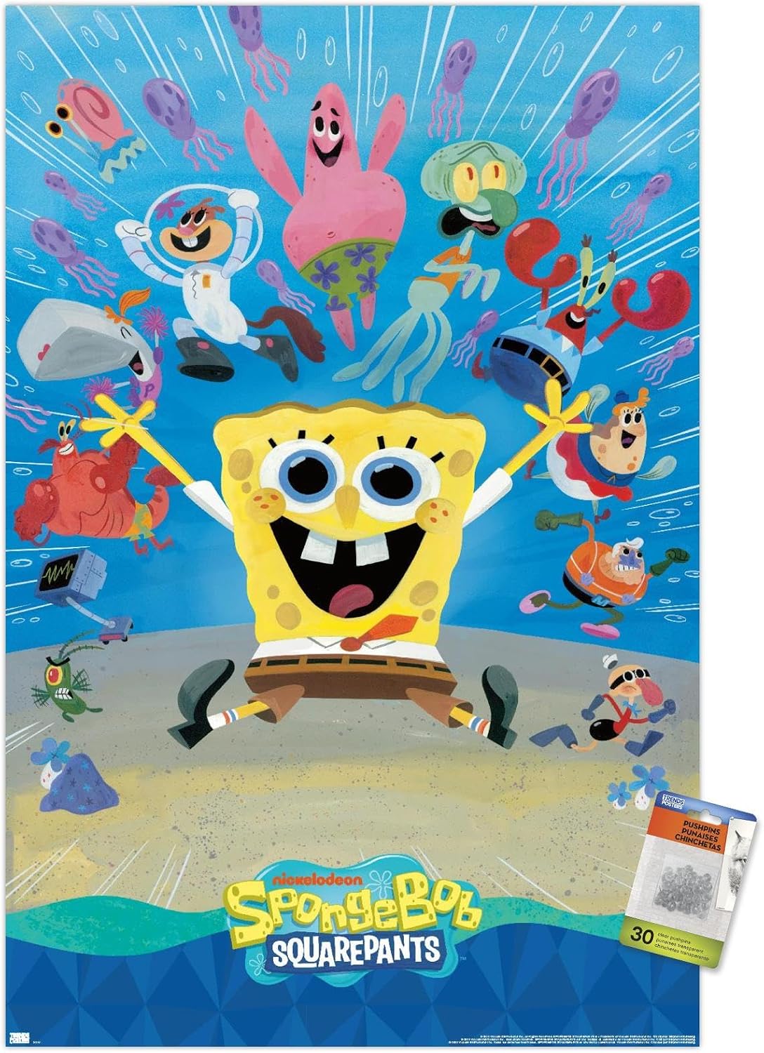 Amazon.com: Trends International Nickelodeon Spongebob 25th - Painting ...