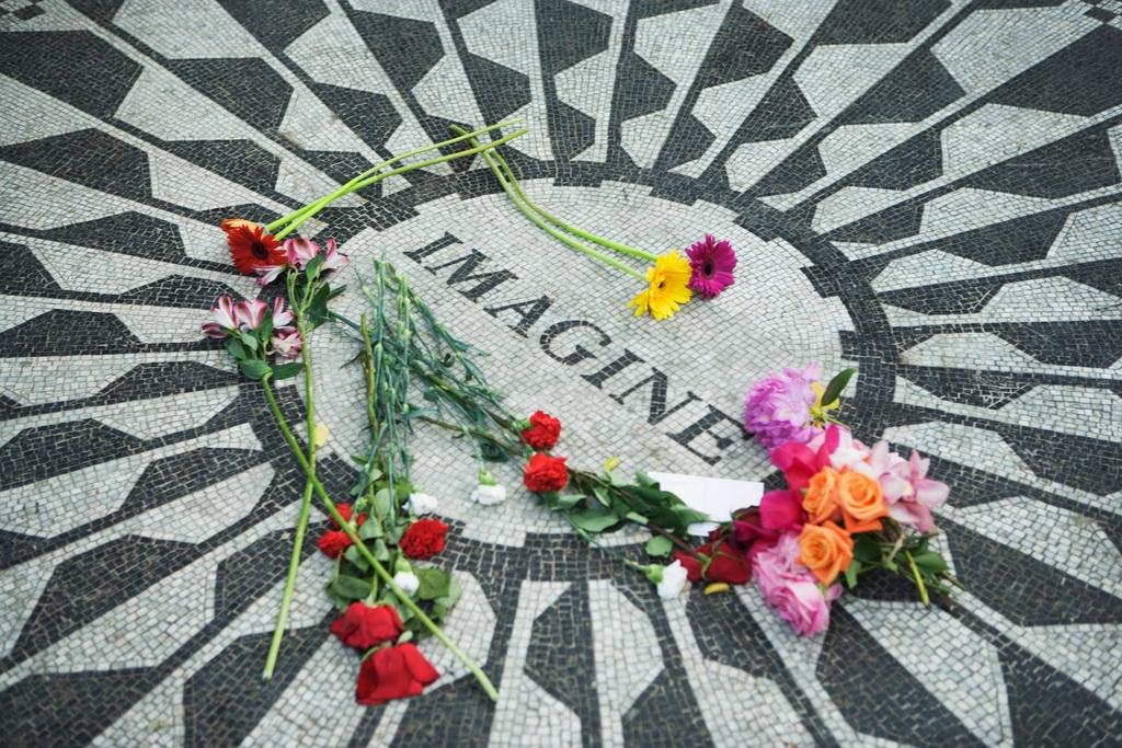 Amazon.com: Strawberry Fields Memorial Imagine Poster Mosaic New York ...