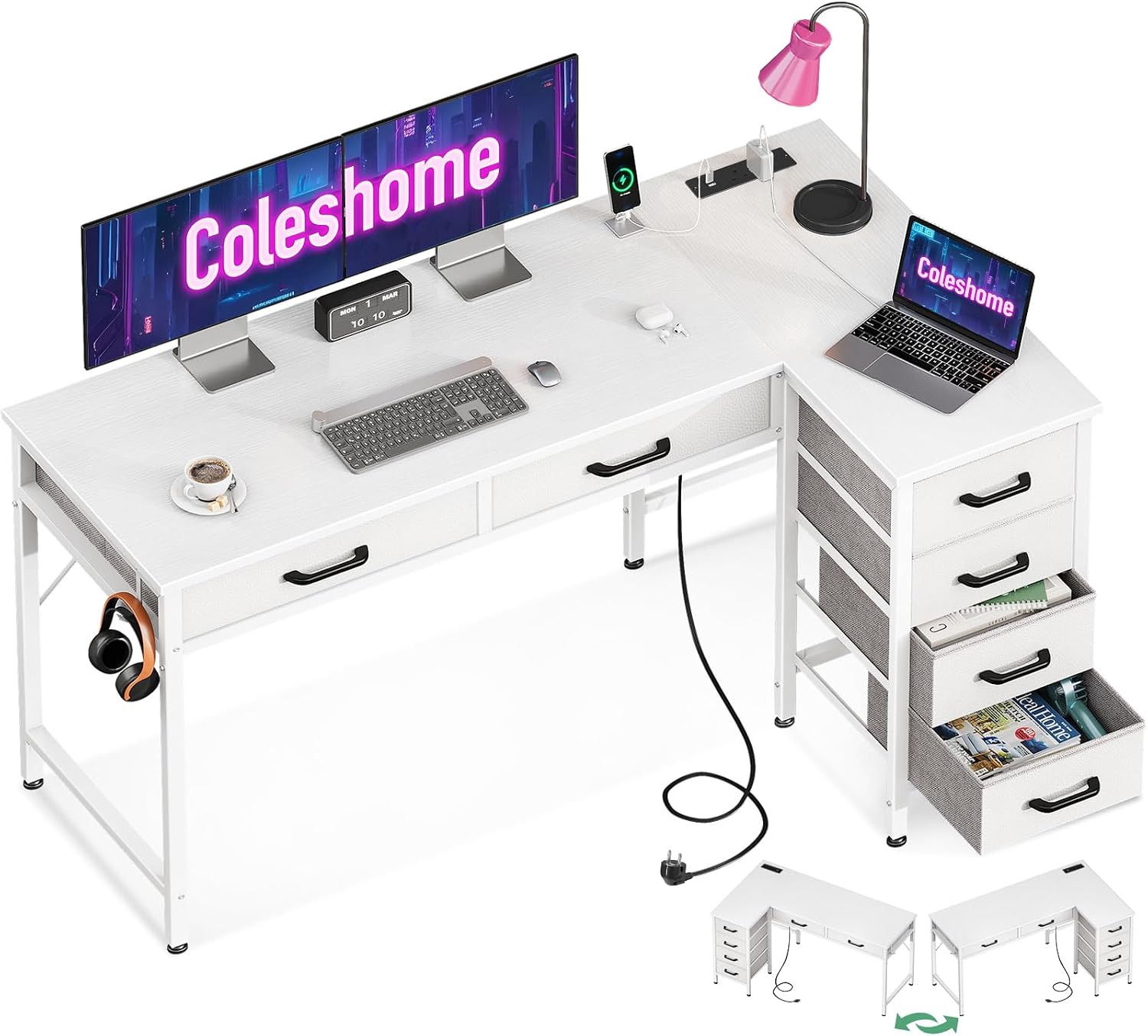 Coleshome L Shaped Desk