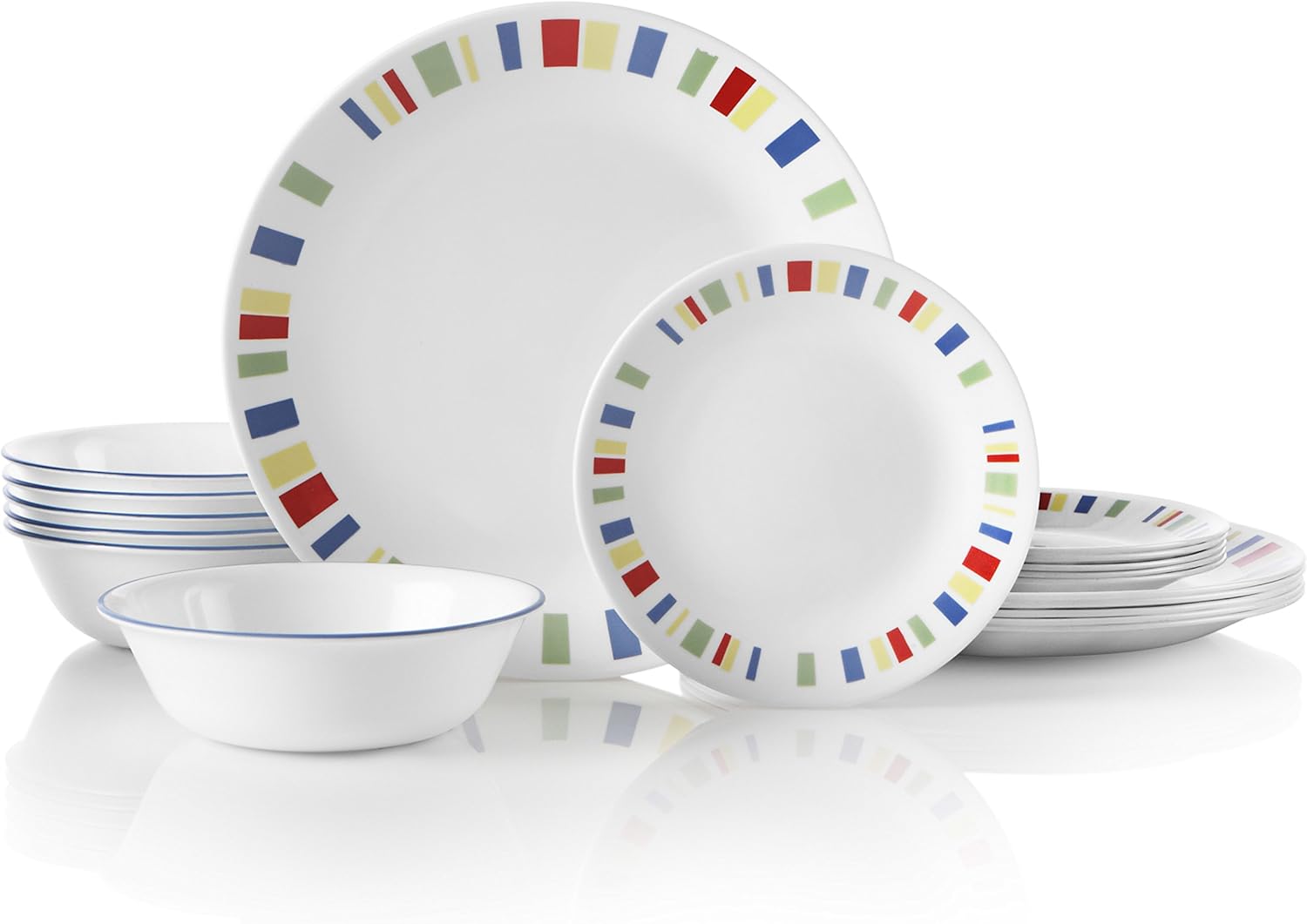 Amazon.com | Corelle 18-Piece Service for 6, Chip Resistant, Memphis ...