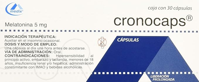 Cronocaps Cápsulas, 5 mg, 30 Piezas : Amazon.com.mx: Salud y Cuidado ...