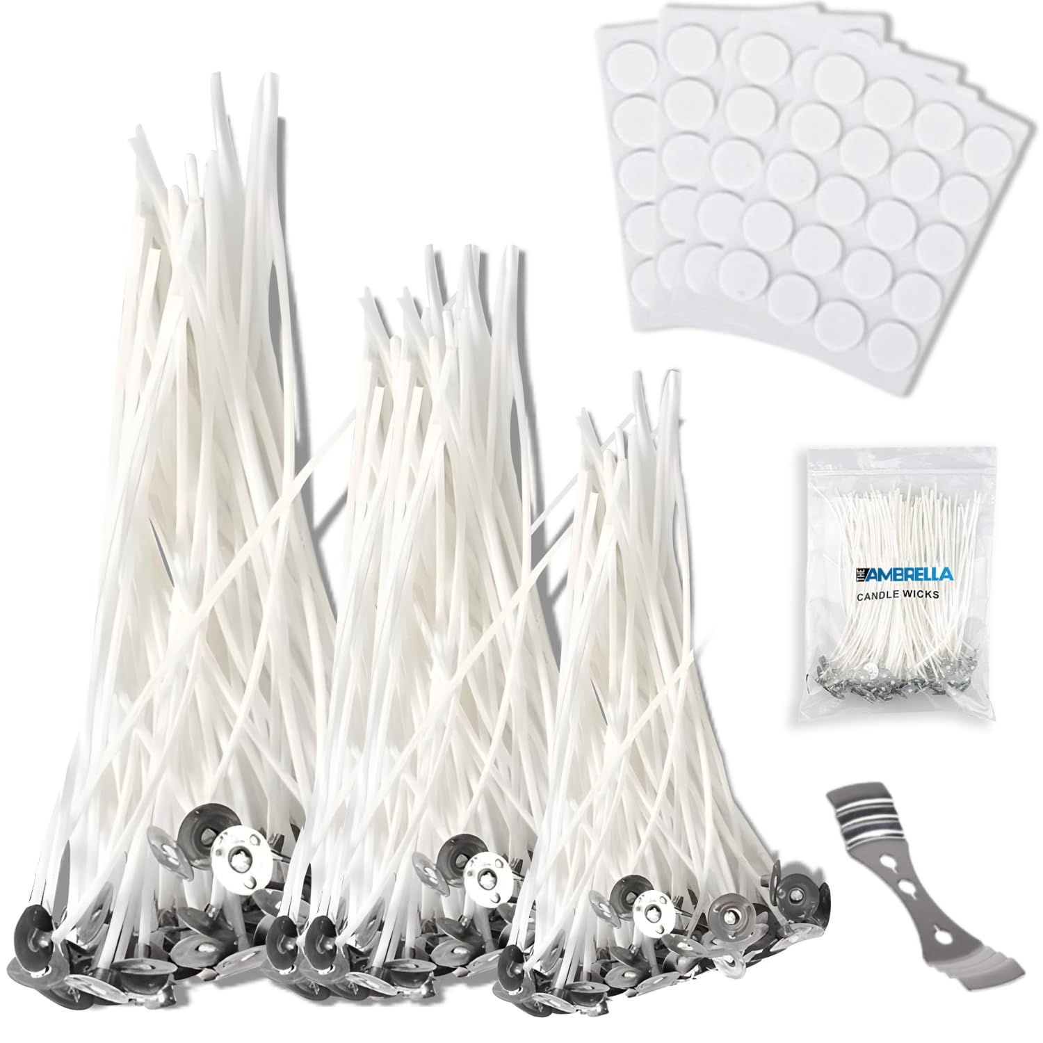 Amazon.com: TheAmbrella Candle Wicks 80 Pcs- 4"+6"+8" Pre-Waxed Wicks ...