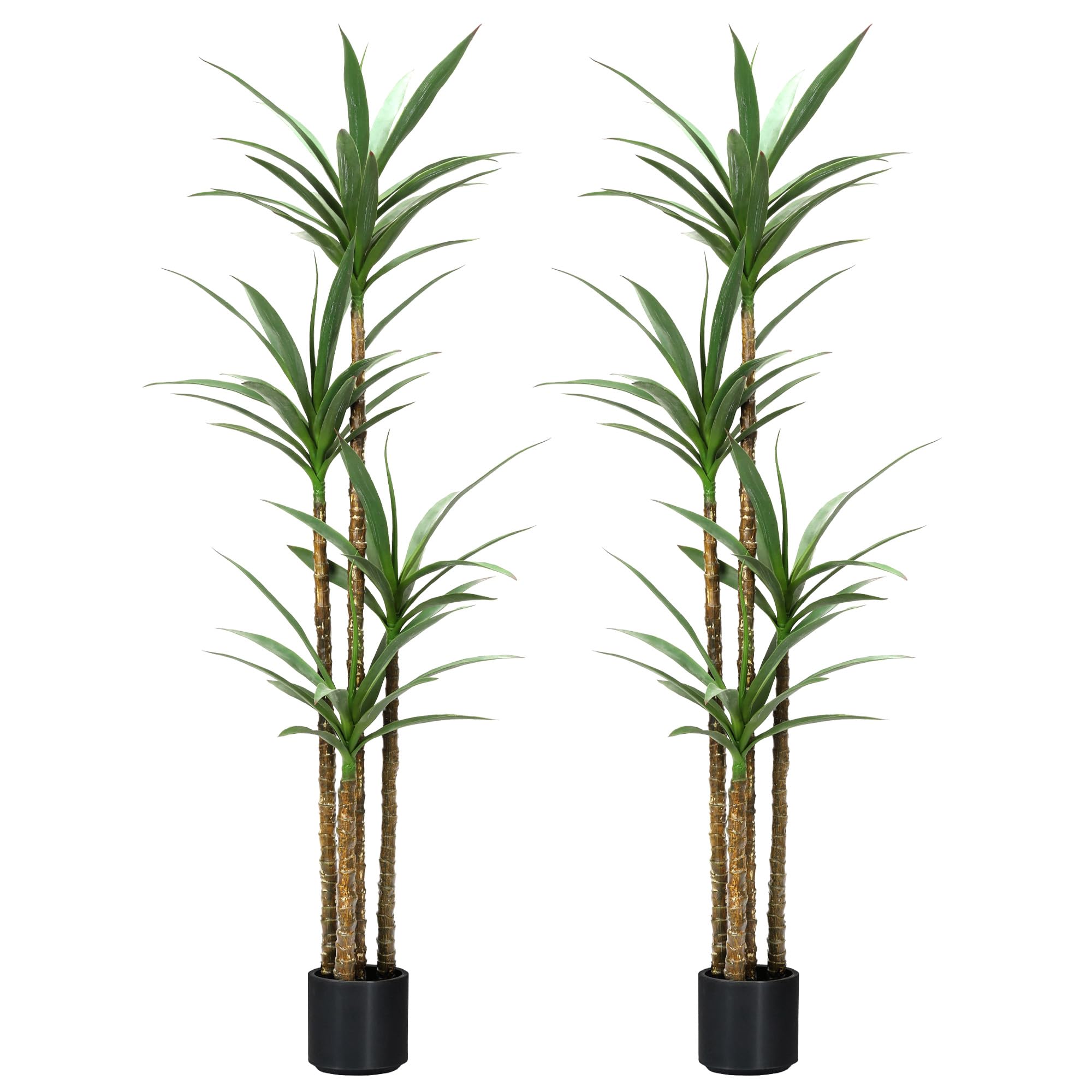 Amazon.com: ProDeco Artificial 6Ft Agave Yucca Potted Plants with 4 ...