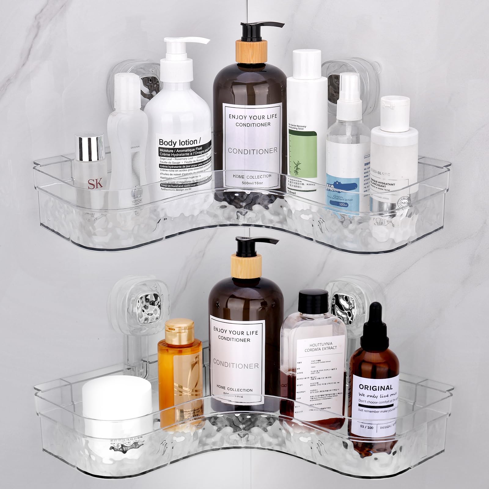 Amazon.com: SPACEKEEPER Corner Shower Caddy Bathroom Shower Organizer ...