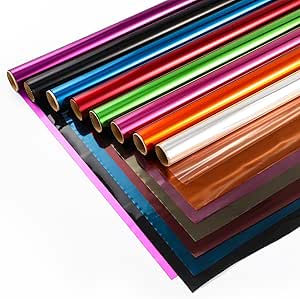 Amazon.com: shareluck 8 Colors - Colored Cellophane Wrap for Gift ...
