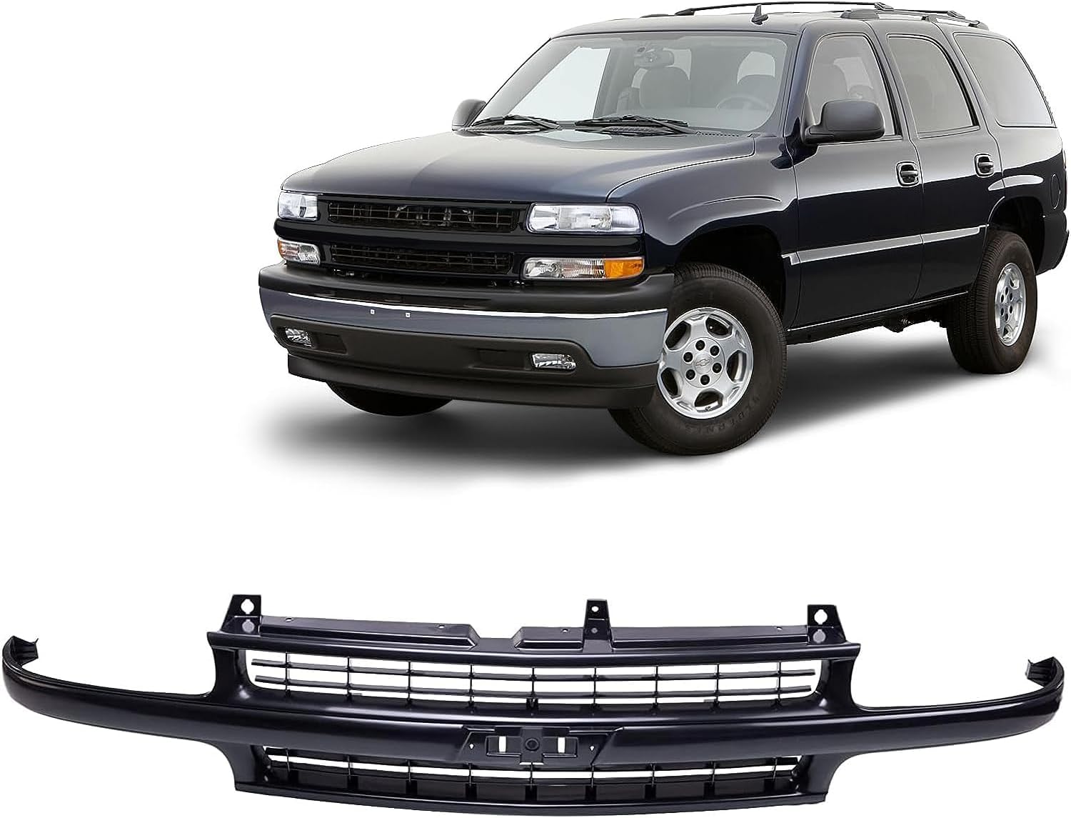 Amazon.com: JustDrivably Front Grille Grill Assembly Black Compatible ...