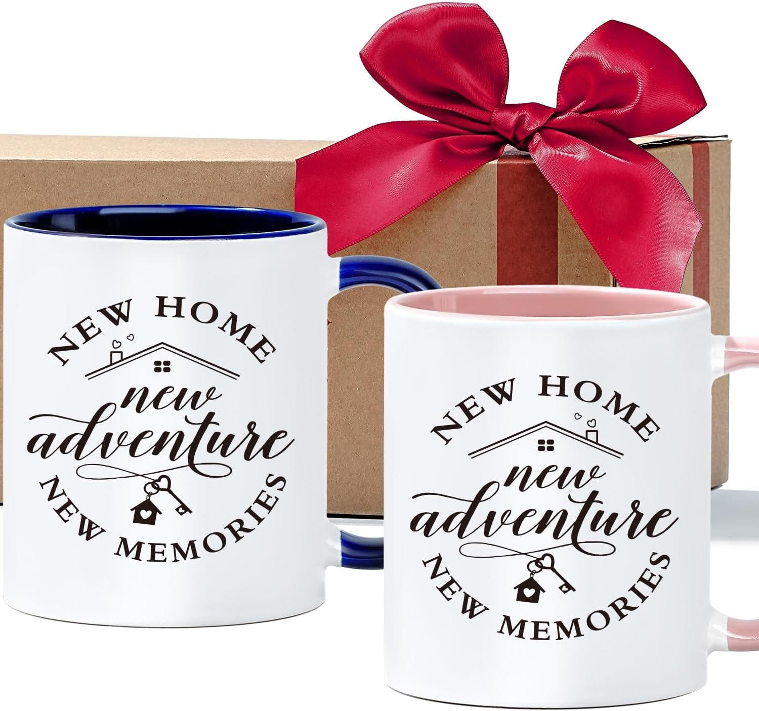 Amazon.com: TIEEC New Home New Adventure Mugs - House Warming Gifts New ...
