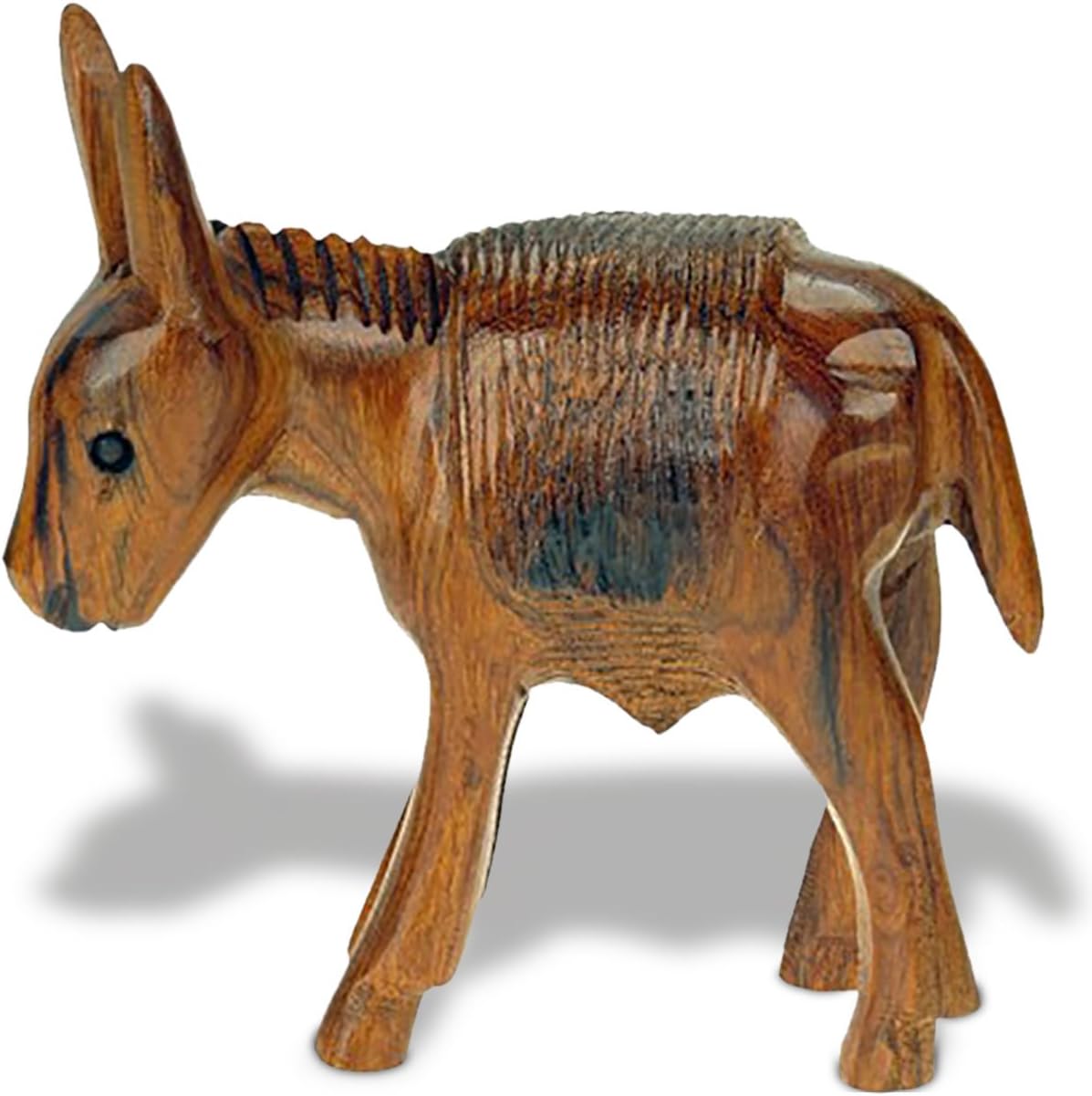 Amazon.com: 4in Long Donkey Figurine Ironwood Art Carving ...