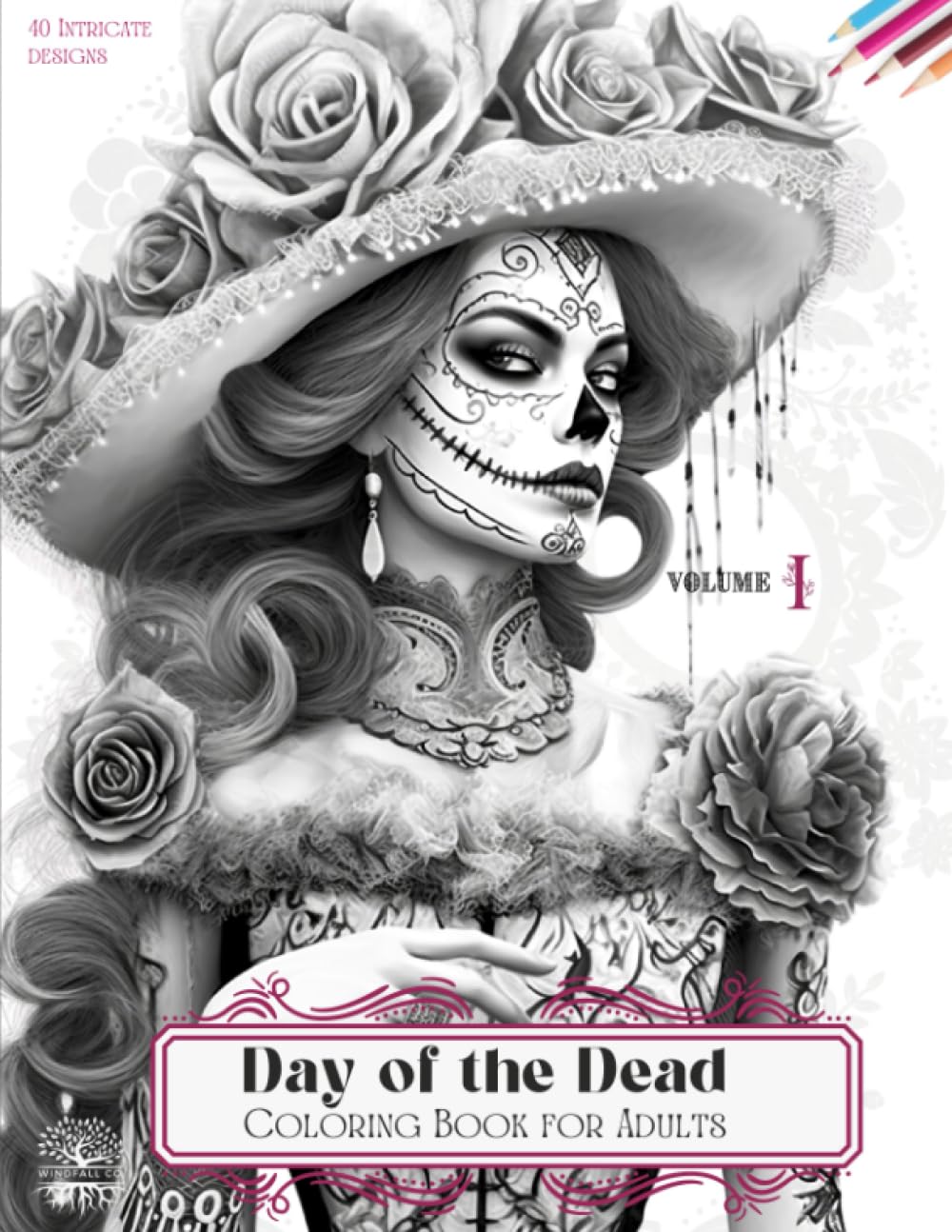 Amazon.com: Day of the Dead Coloring Book for Adults: Lovely Flower ...