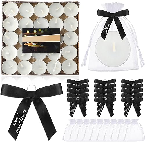 Juego de 50 velas conmemorativas de funerarios, velas conmemorativas ...