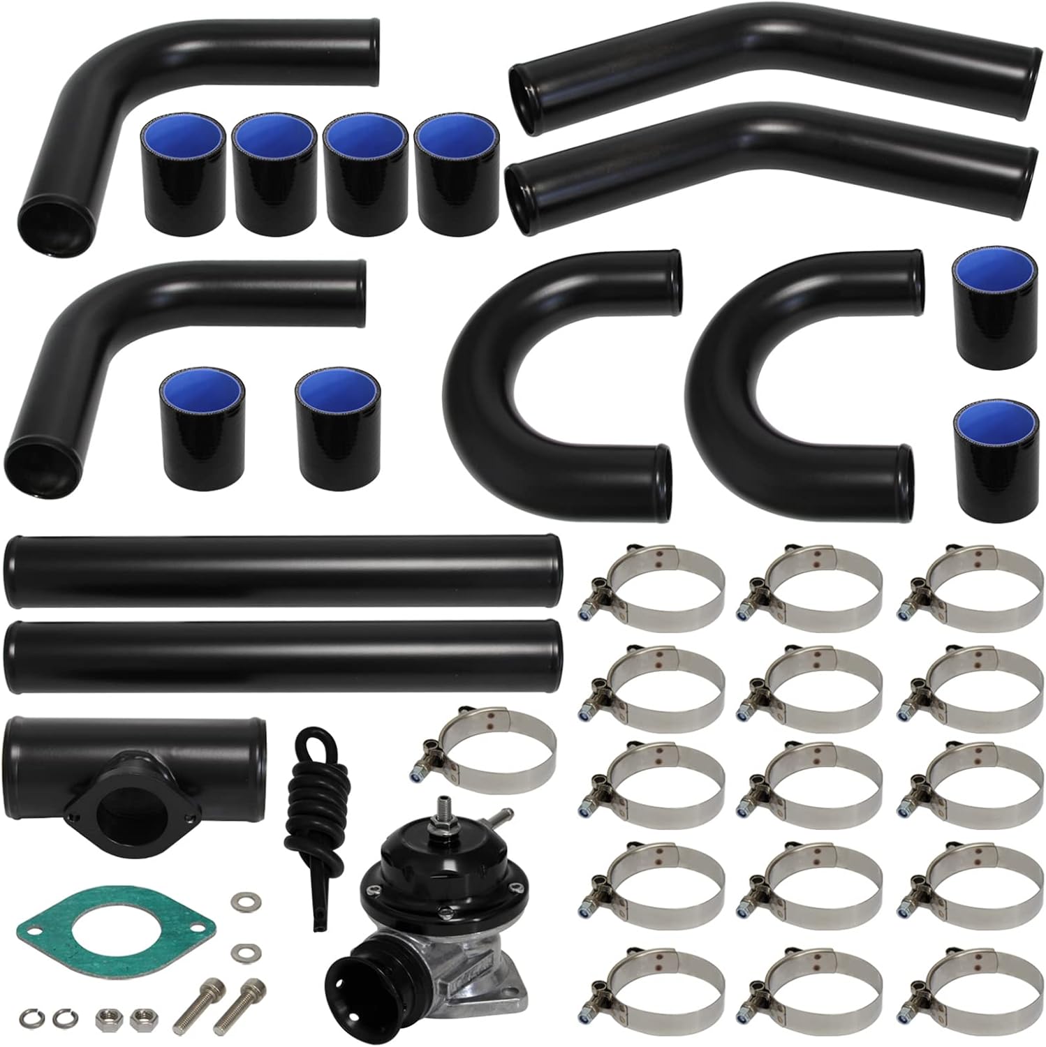 Amazon.com: PKSABB Universal Aluminum Intercooler Piping pipe Kit Turbo ...