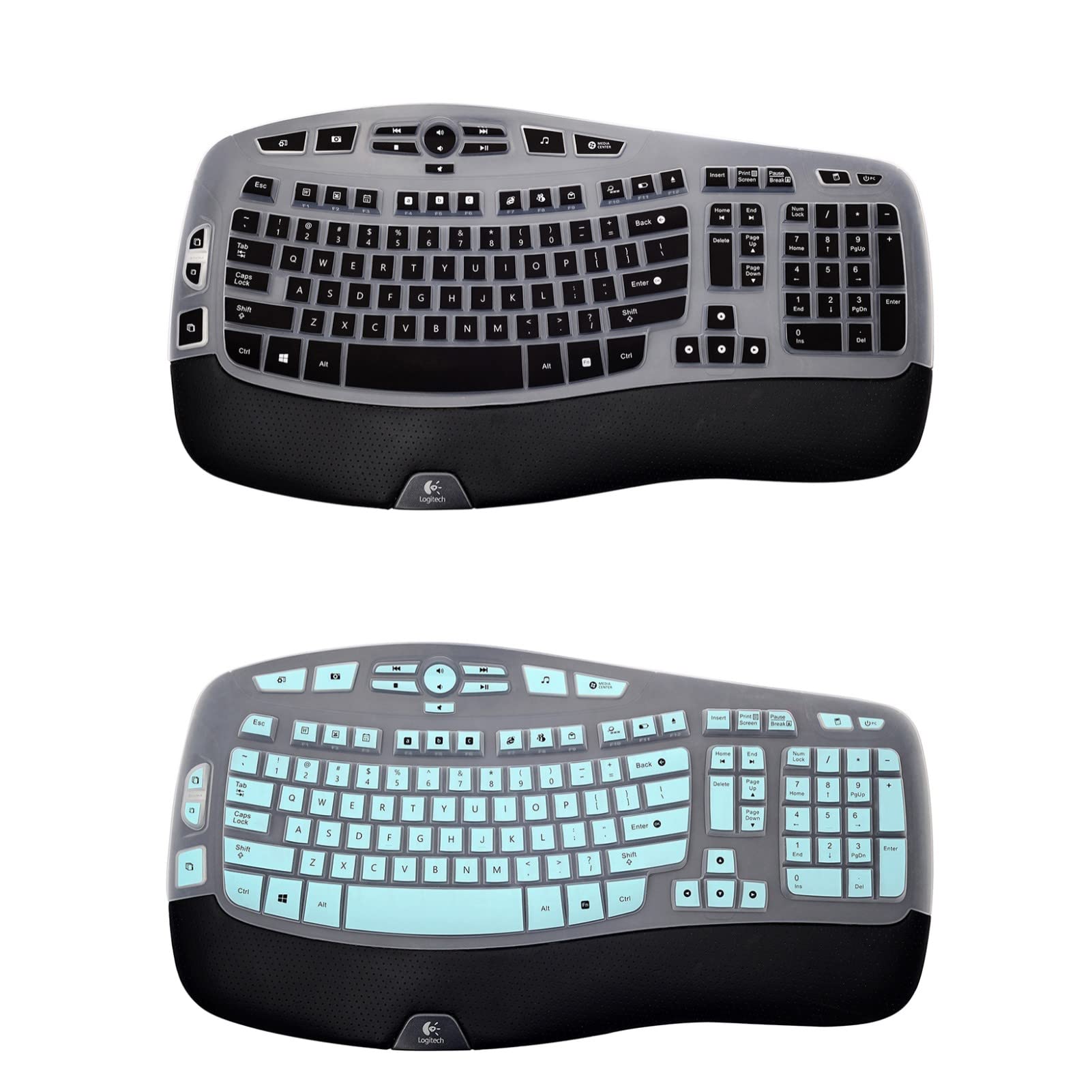 Amazon.com: 1 Pcs Black Keyboard Cover and Gradient Mint Keyboard Cover ...