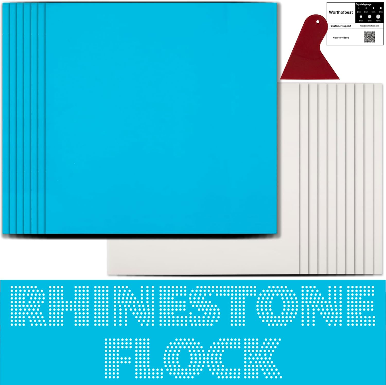 Amazon.com: Rhinestone Flock Sticky Template Material for Hotfix ...