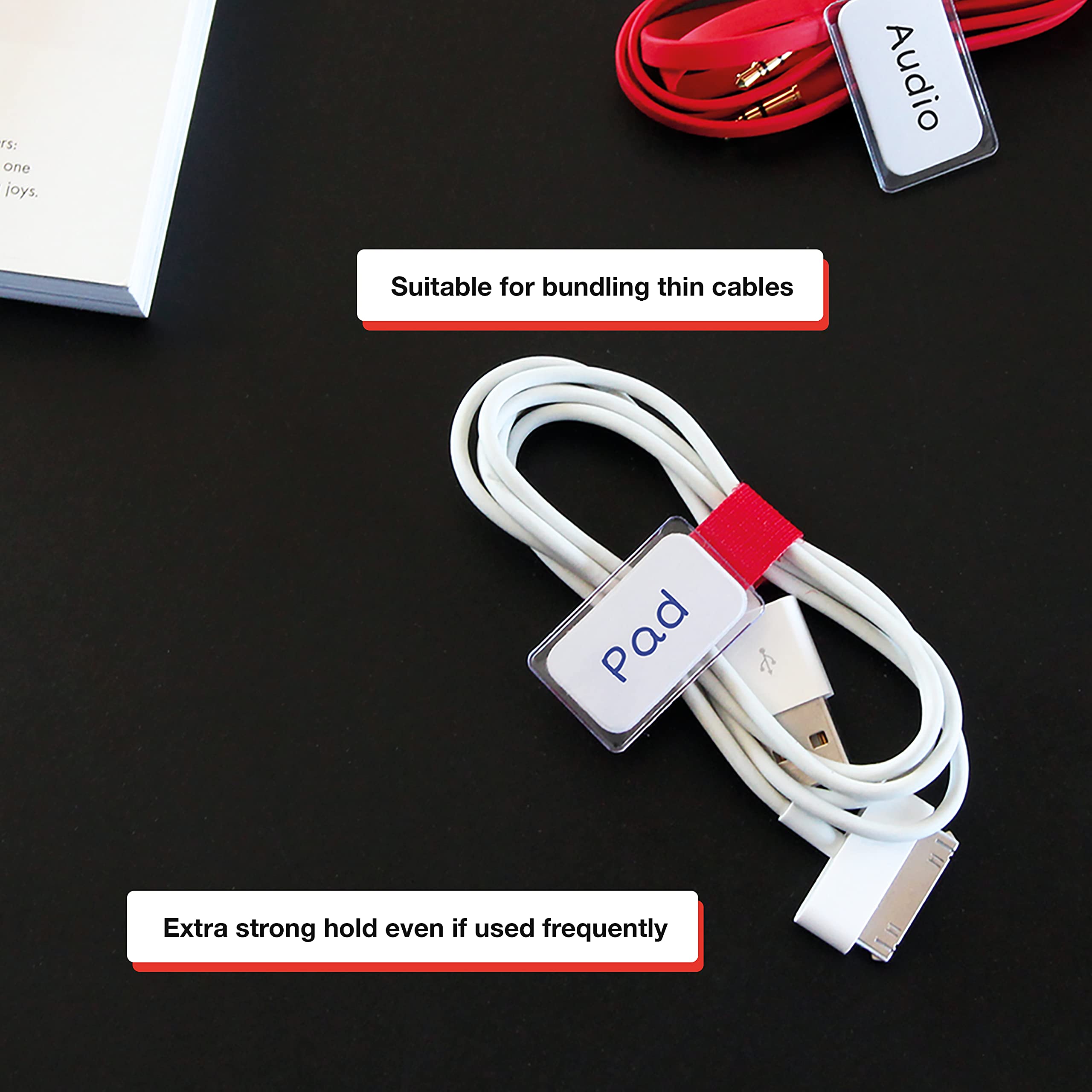 LABEL THE CABLE Small Hook and Loop Cable Labels for Perfect Cable ...