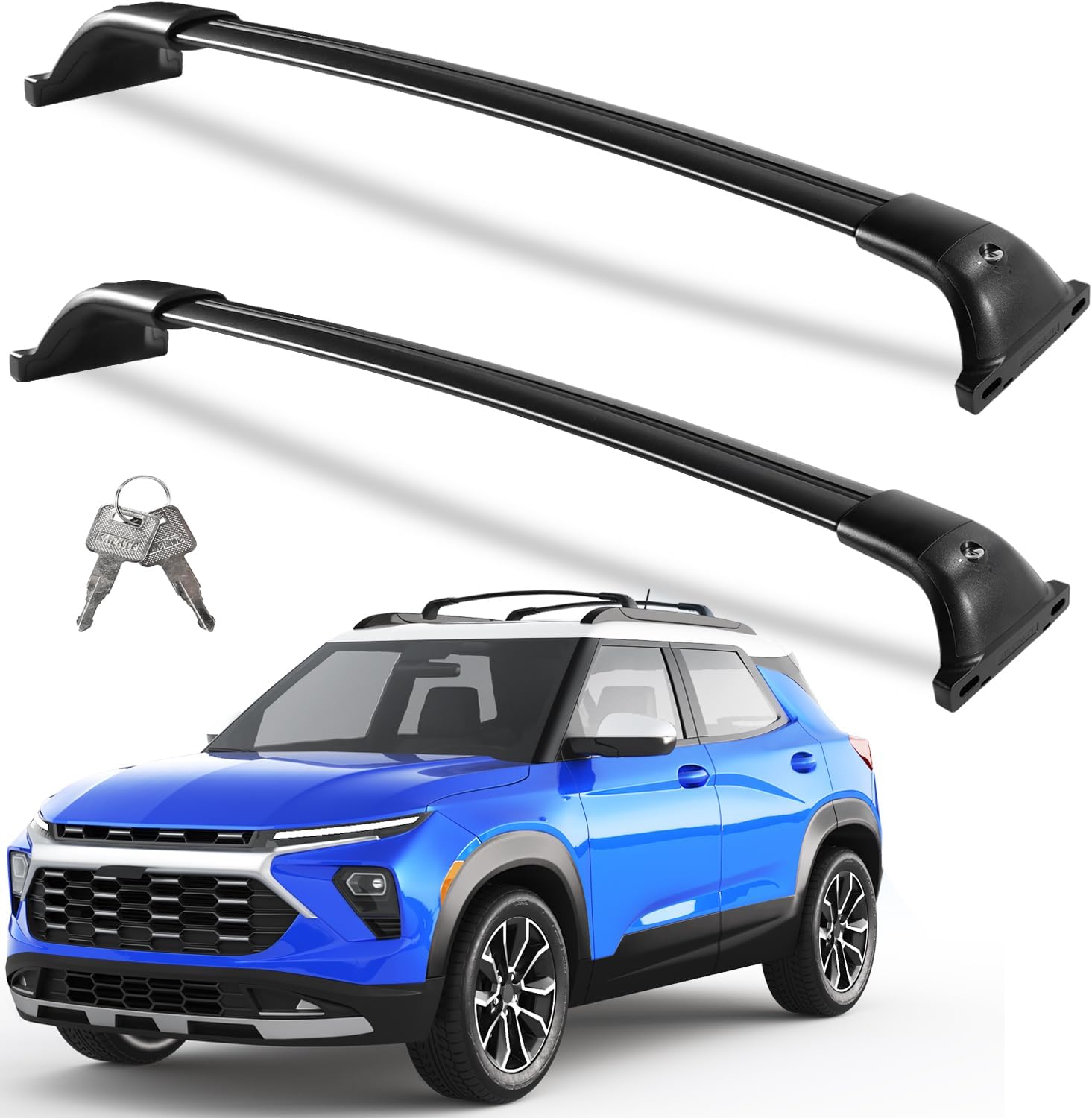 Amazon.com: Wonderdriver Lockable Roof Rack Cross Bars 260lbs ...