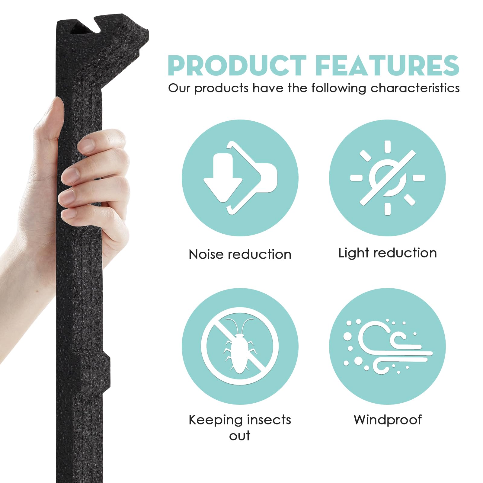 Snapklik.com : 12 In Inside Classic Rib Profile Foam Closure Strips For ...