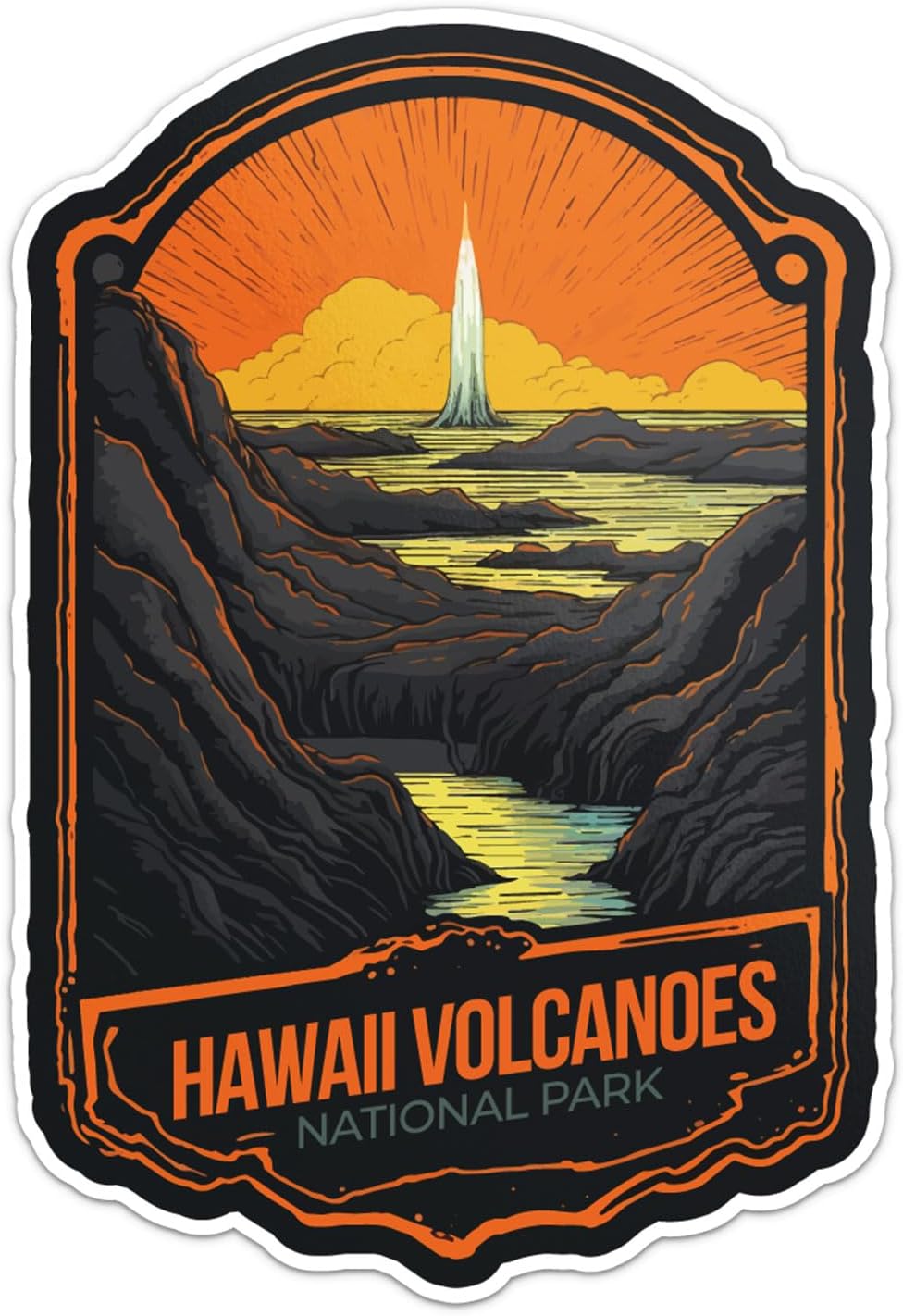 Amazon.com: Hawaii Volcanoes National Park Sticker - Waterproof Vinyl ...