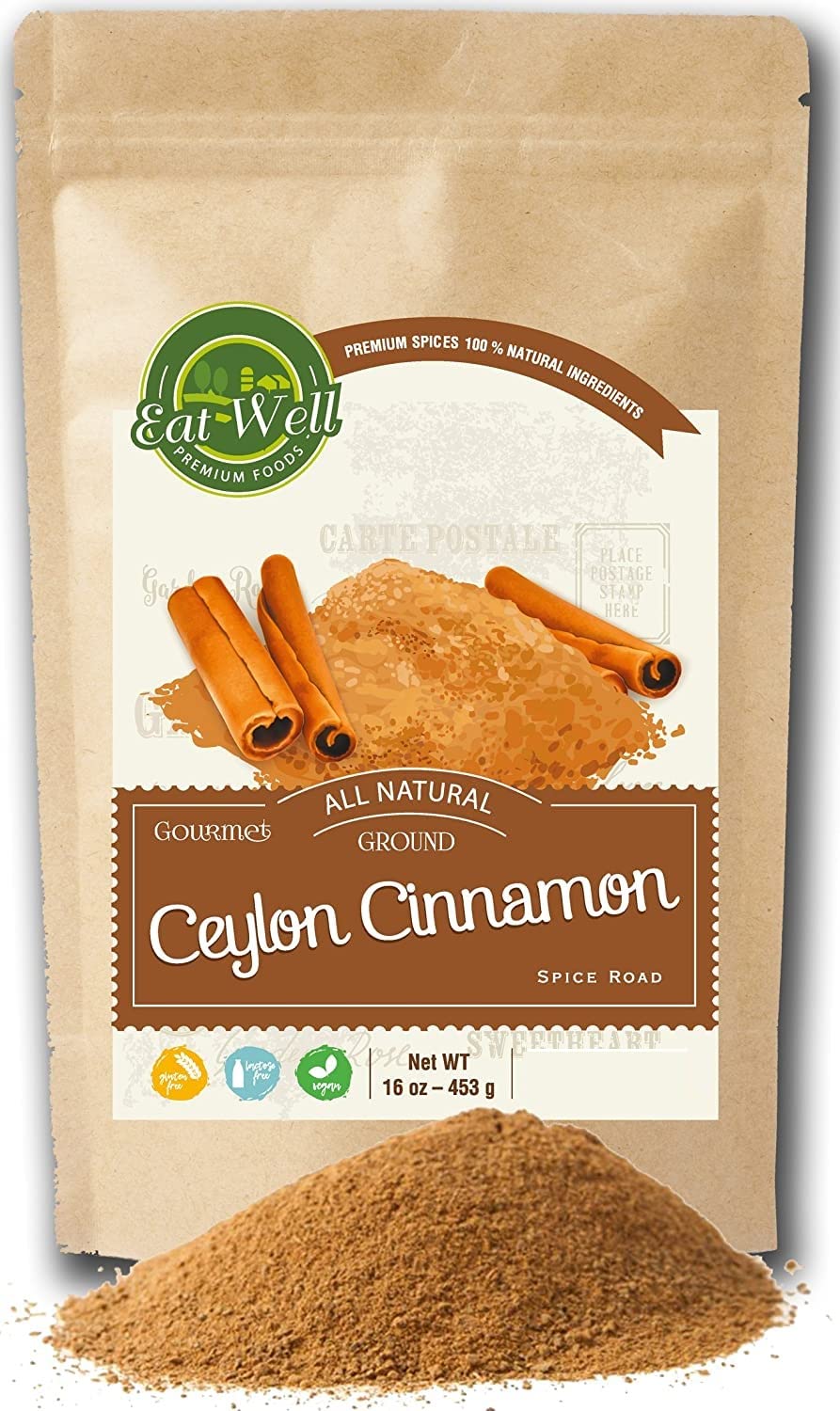 Amazon.com : Eat Well Premium Foods - Ceylon Cinnamon Ground Powder ...