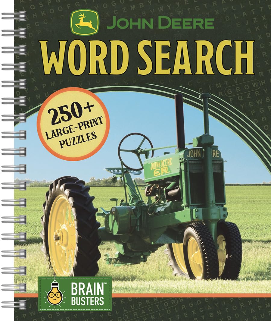 John Deere Large Print Word Search, Multi-Level Spiral-Bound Puzzle ...