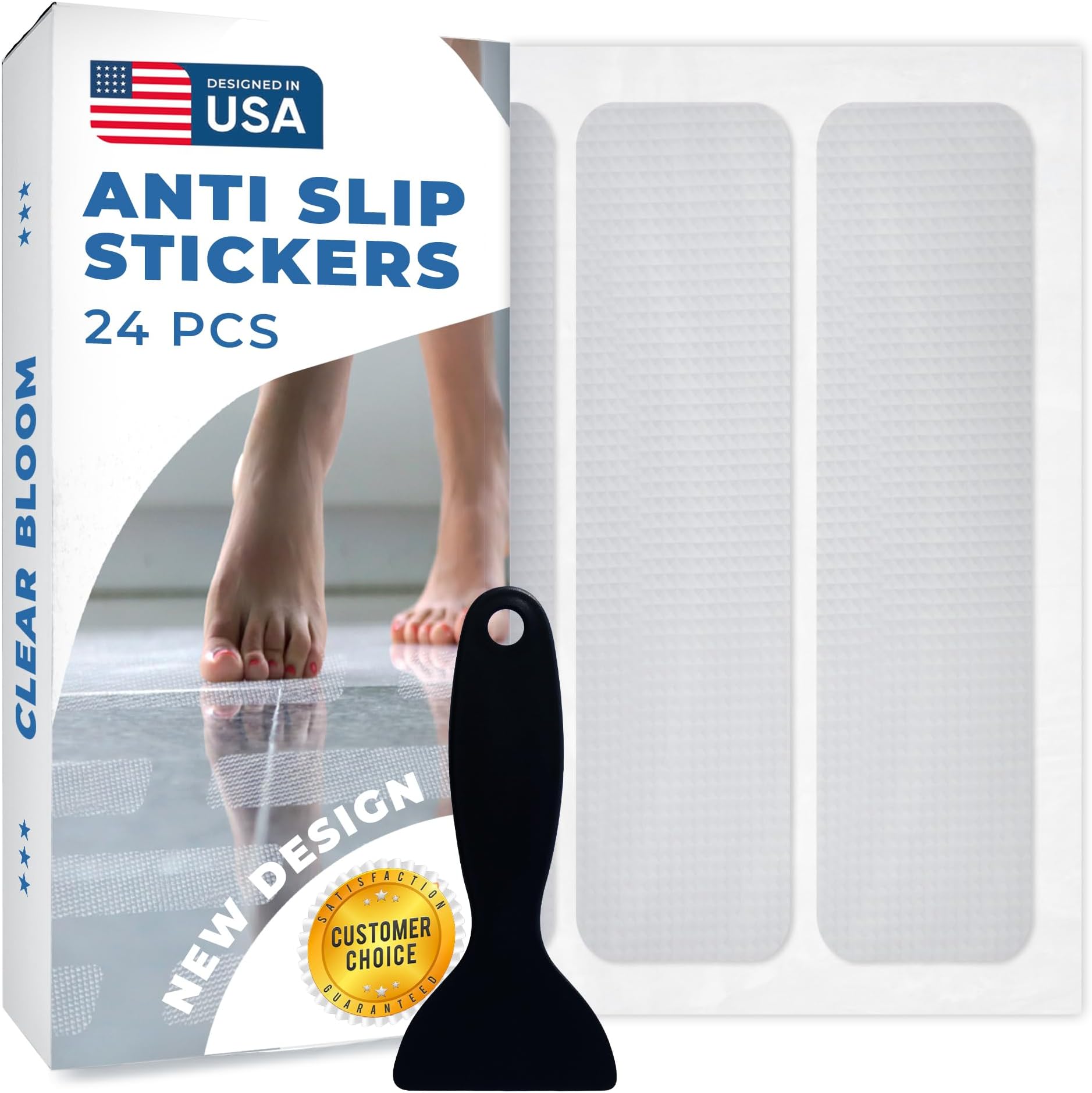 Amazon.com: Slip No More! Non Slip Bathtub Stickers – Pack of 24 ...