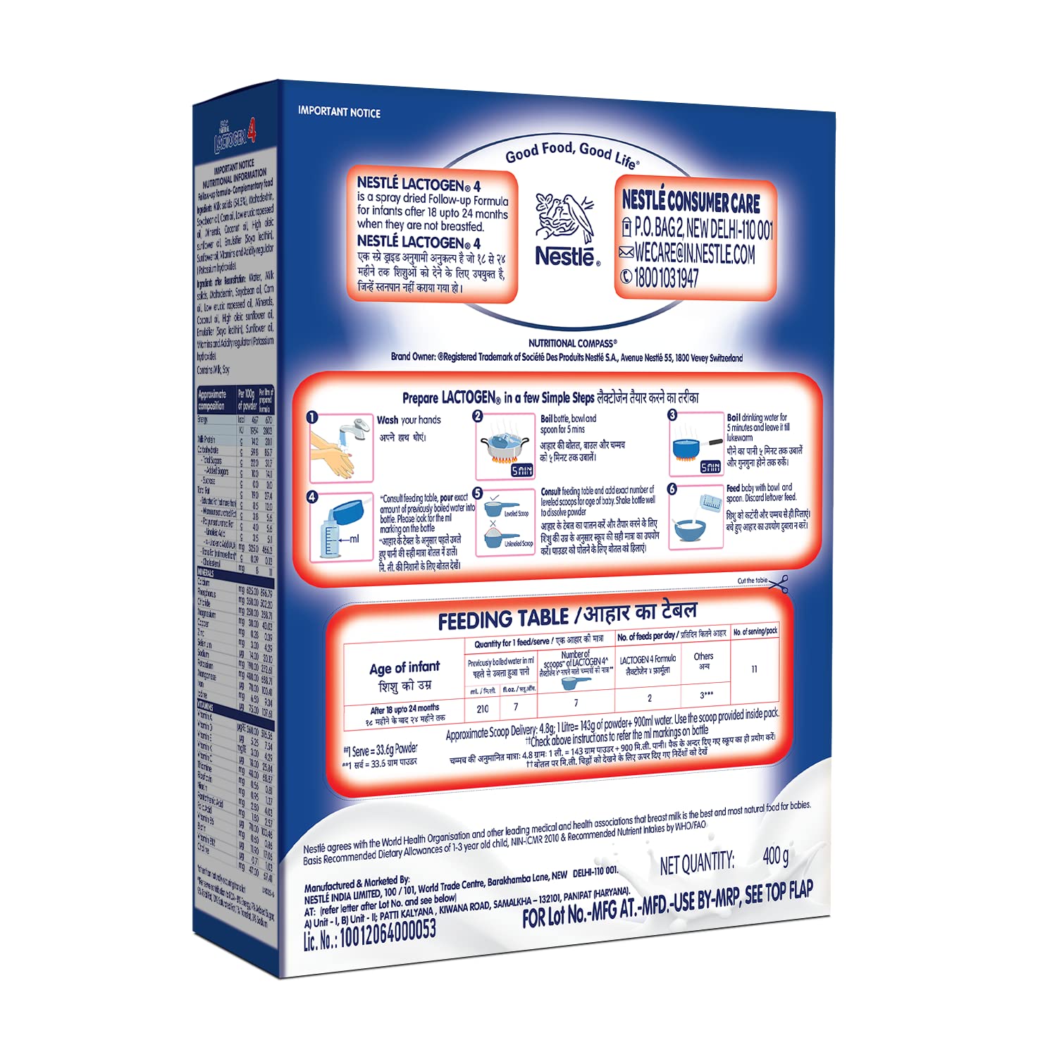 Nestlé LACTOGEN 4 Follow-Up Formula Powder - After 18 Months Upto 24 ...