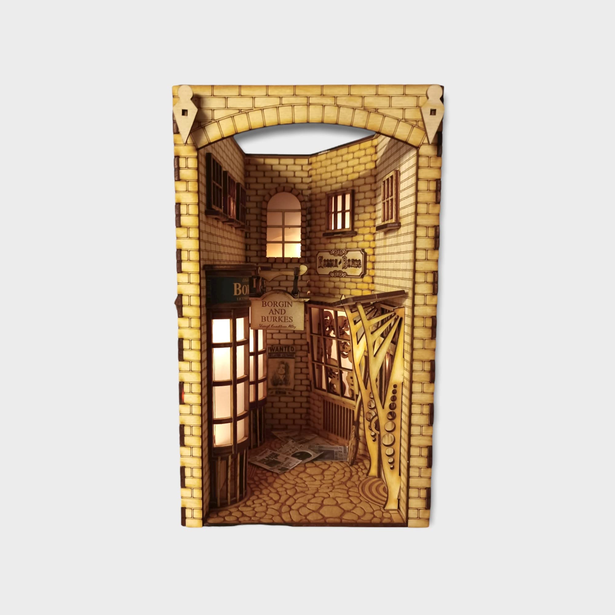 Knockturn Alley Book Nook Kit For Bookshelf Or Bookcase Diorama ...