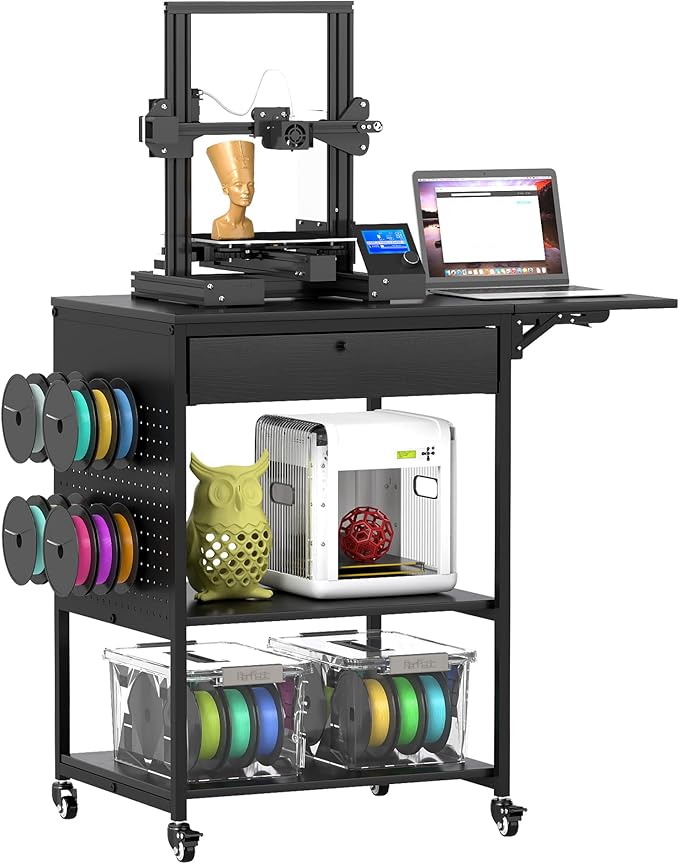 Amazon.com: Qriocioa 3D Printer Stand with 40pcs Filament Storage,4 ...