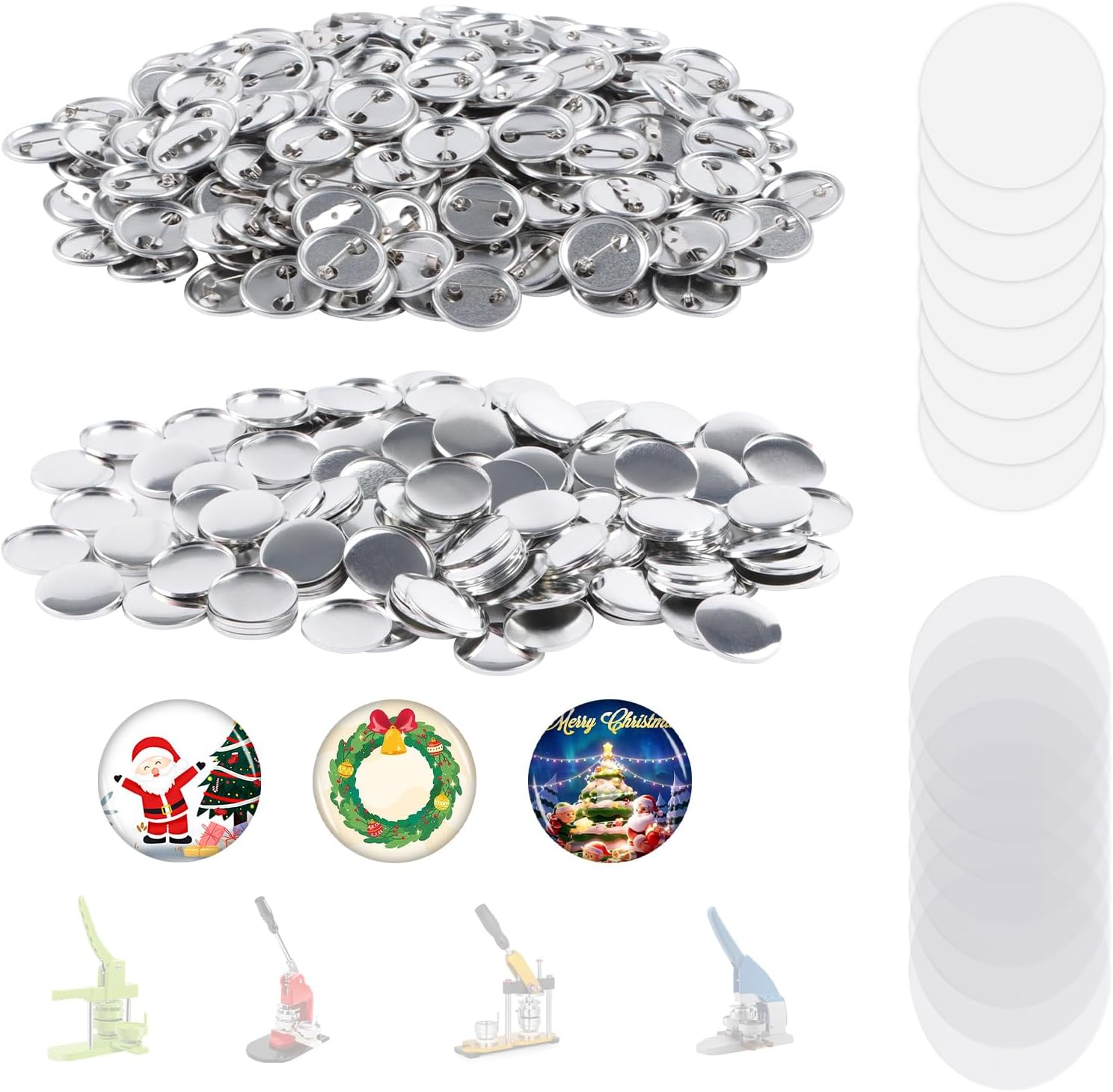 Amazon.com: 500 Sets Metal Blank Button Supplies Button Parts, 25mm/1 ...