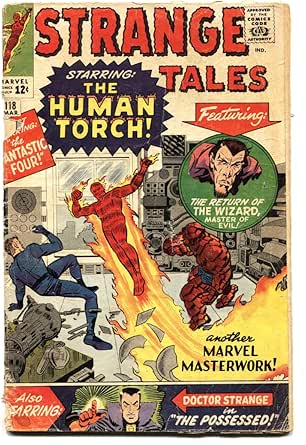 Amazon.com: Strange Tales #118 1964-human Torch- Dr Strange- Ditko G ...