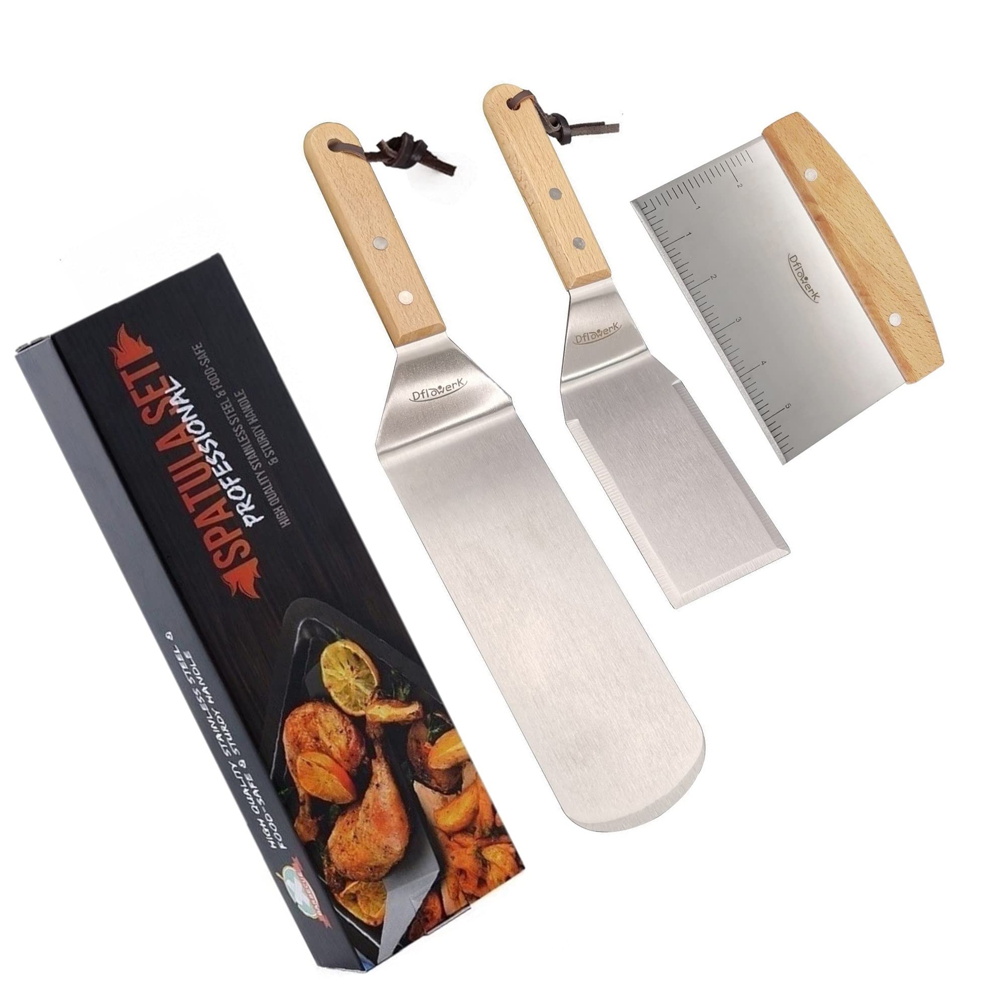 Snapklik.com : Professional Metal Spatula Set Stainless Steel Spatulas ...