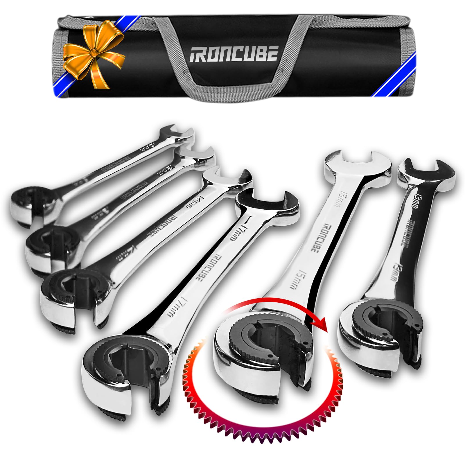 Snapklik.com : Ironcube Brake Line Wrench Set: Metric 10-17mm ...