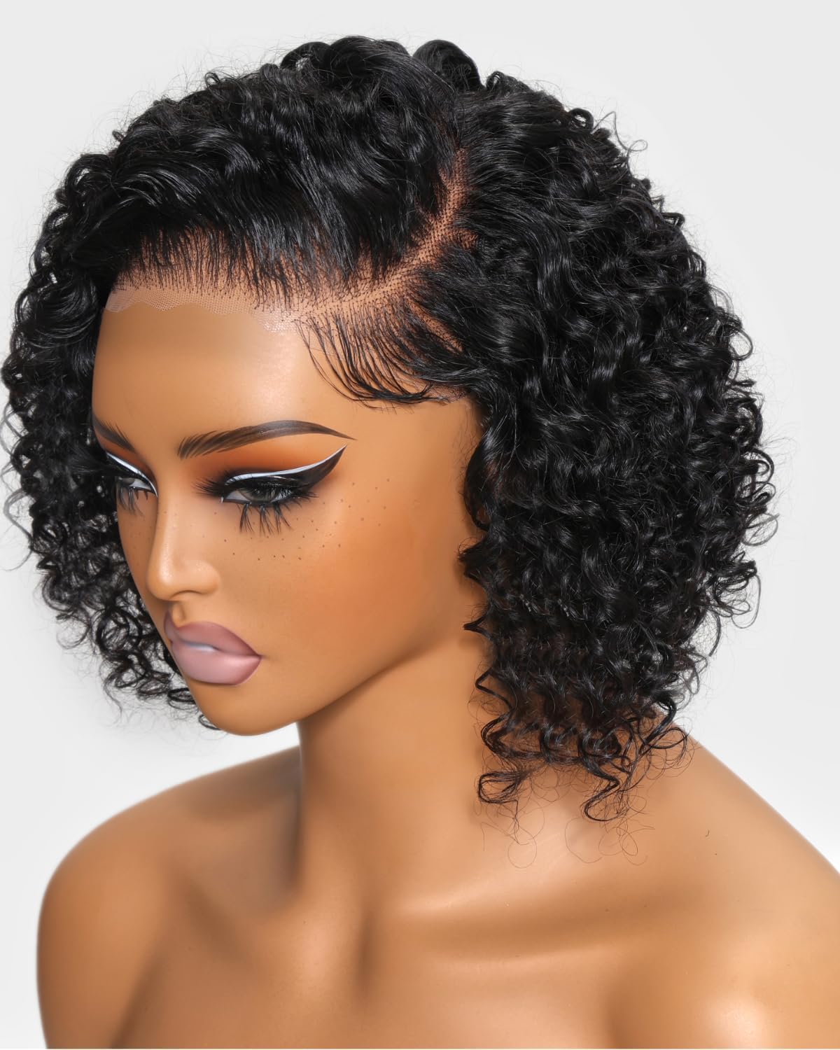 Amazon.com : UNICE 10 inch Short Curly Beyond Basics Bob Wig Human Hair ...
