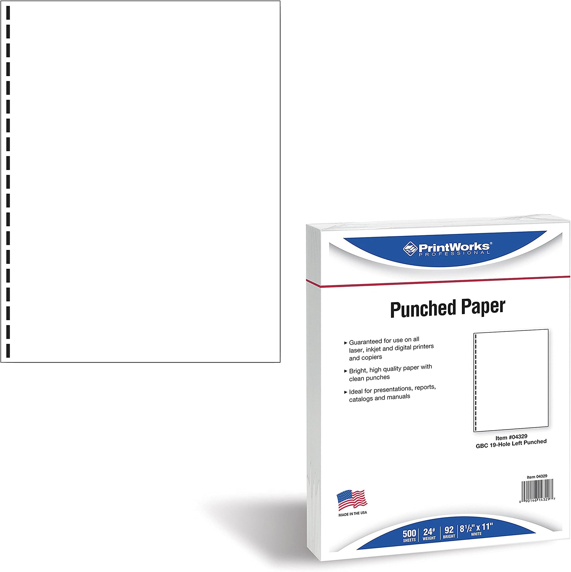 Amazon.com : GBC ProClick Presentation Paper, Prepunched, 96 Bright, 24 ...