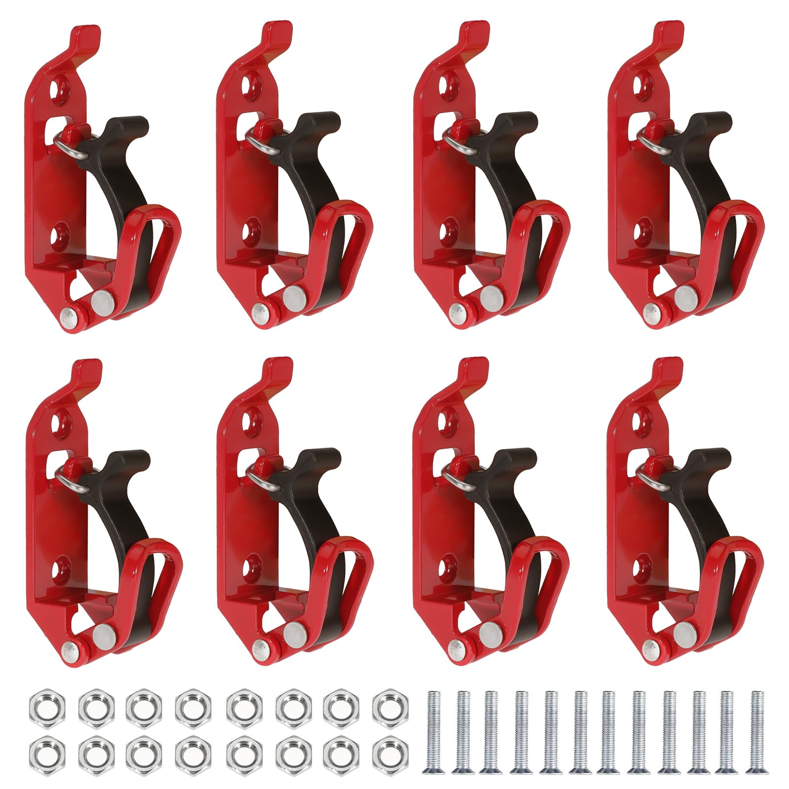 YSaekYeo 8 Pcs Shovel Mount for Roof Rack, Metal Rubber Clamps, Wall ...