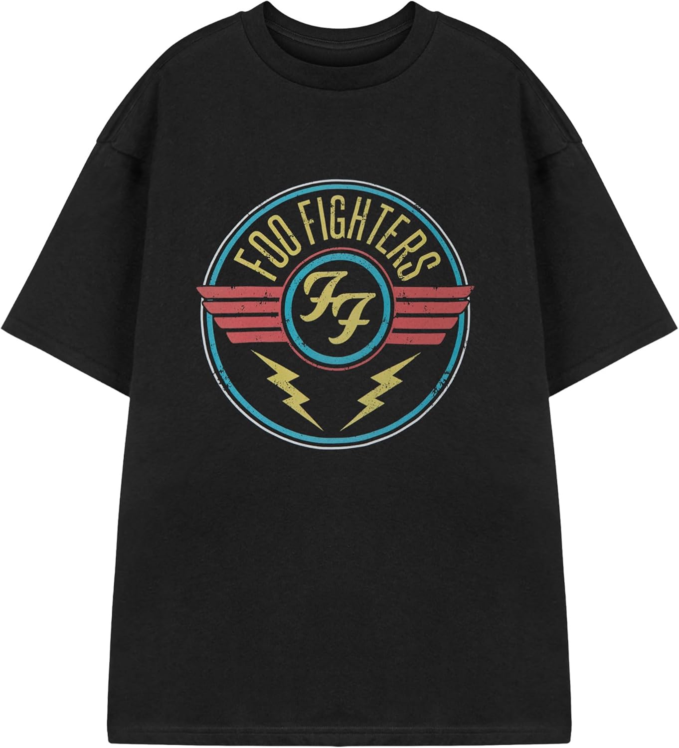Foo Fighters Mens T-Shirt | Lightning Black Short Sleeved | Graphic Tee ...