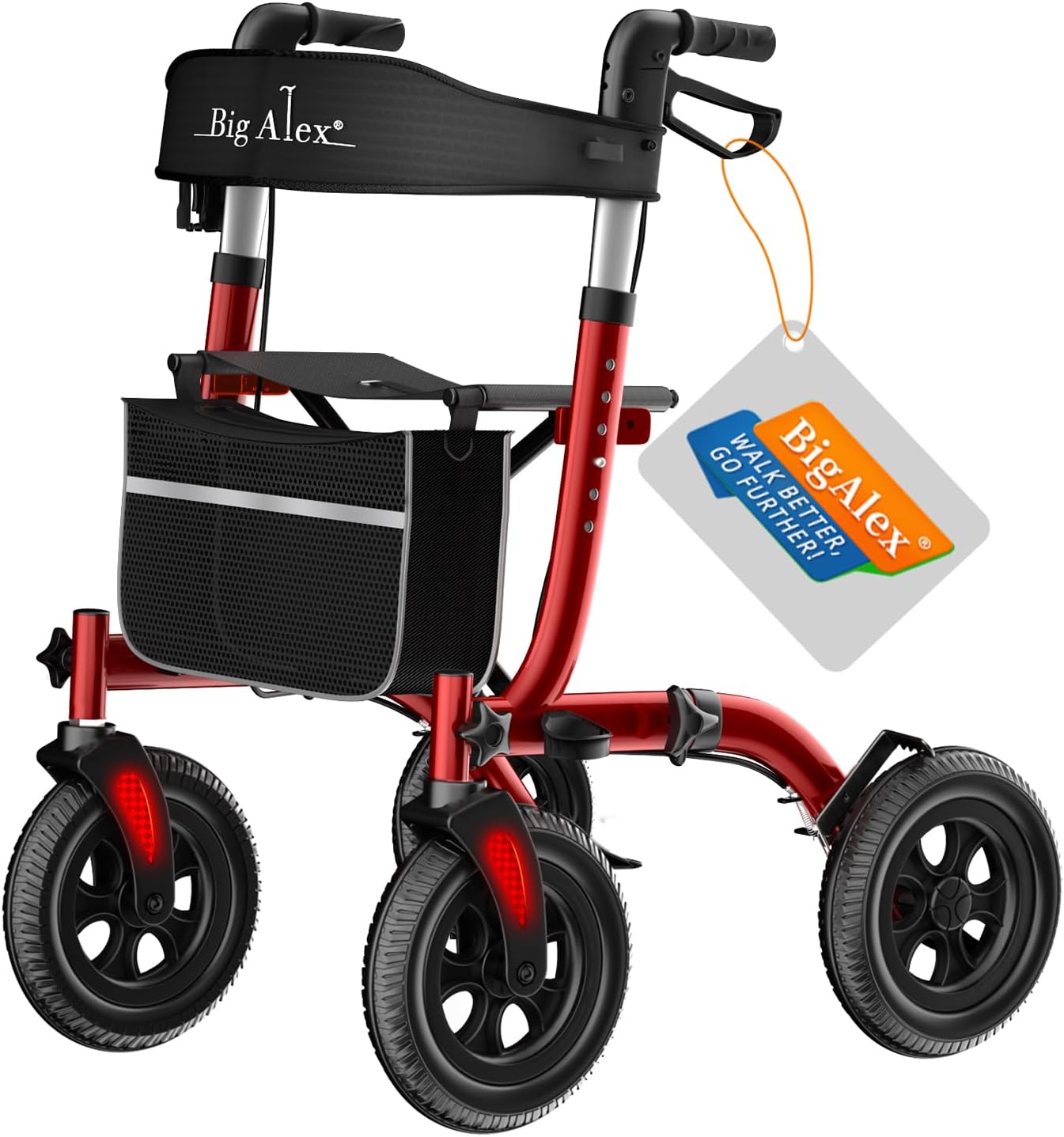 Amazon.com: MAXWALK Walkers for Seniors, Rollator Walker with Seat, 12 ...