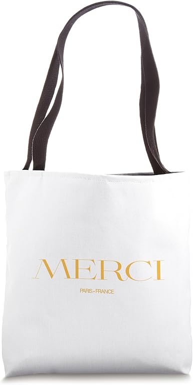 Amazon.com: MERCI Paris, France Tote Bag : Clothing, Shoes & Jewelry