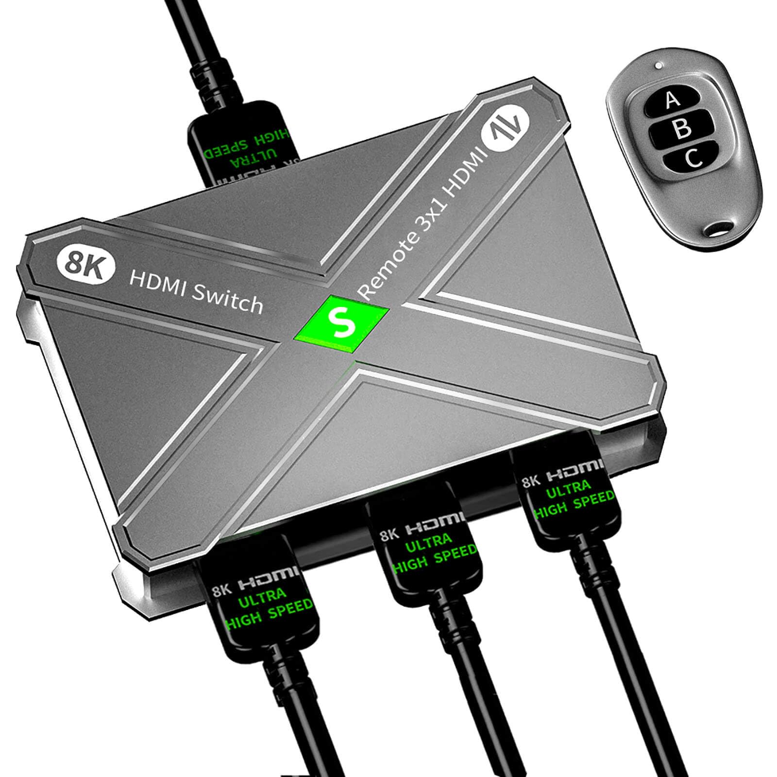 Amazon.com: Hi-HONX 8K High-Definition Remote Switch - HDMI 2.1 ...