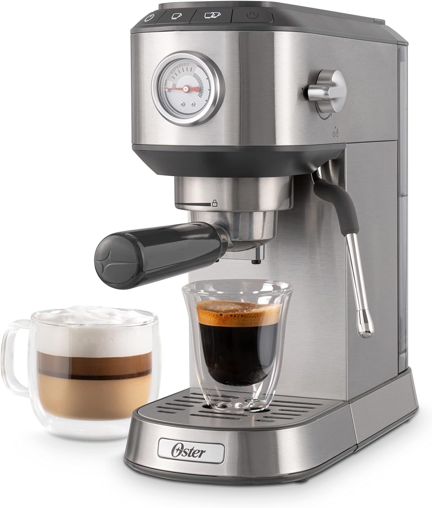 HOSL - Cafetera Profesional Con Espumador de Leche, 15 Barras, Compacta ...
