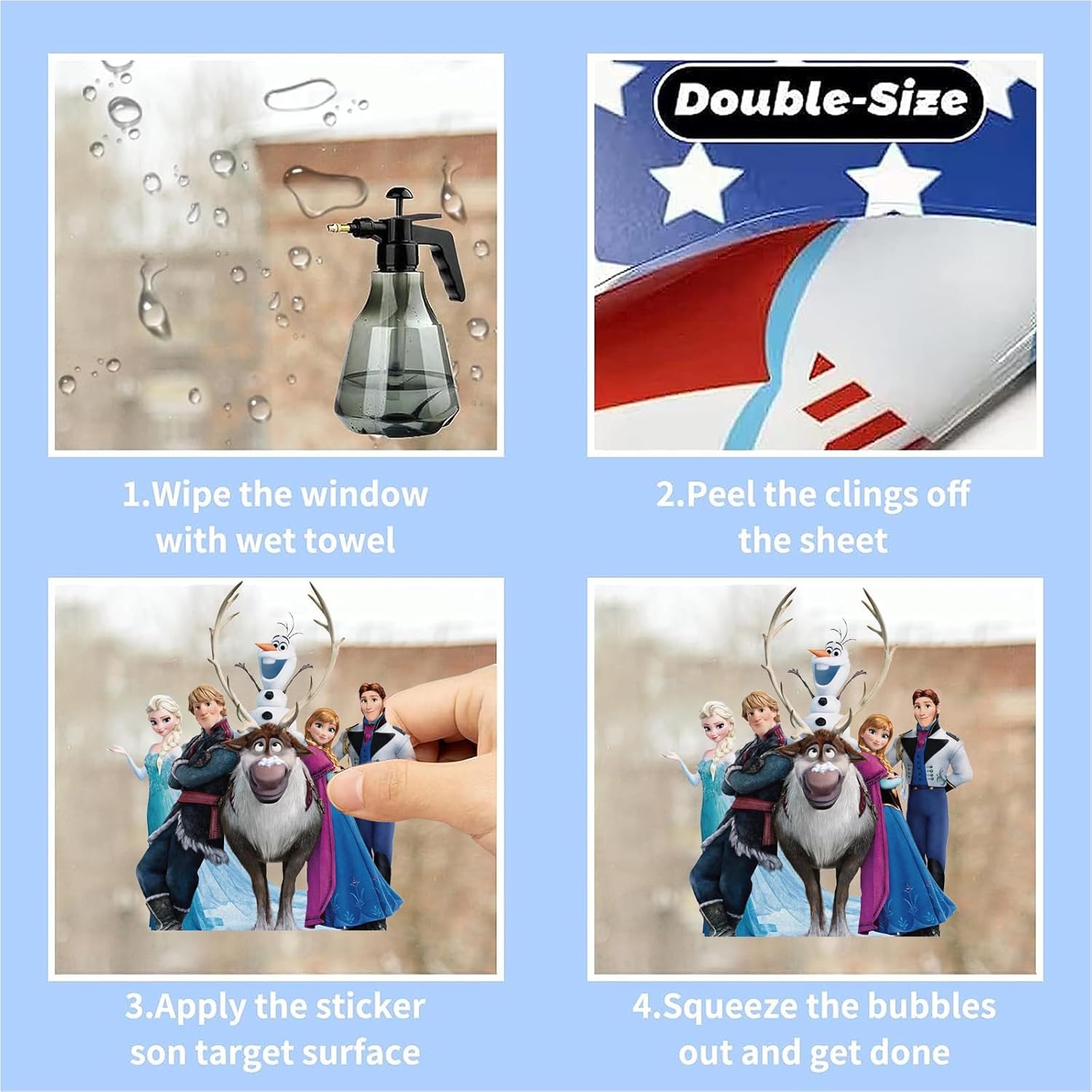 Decoraciones de fiesta de Frozen, 9 hojas de calcomanías de princesa ...