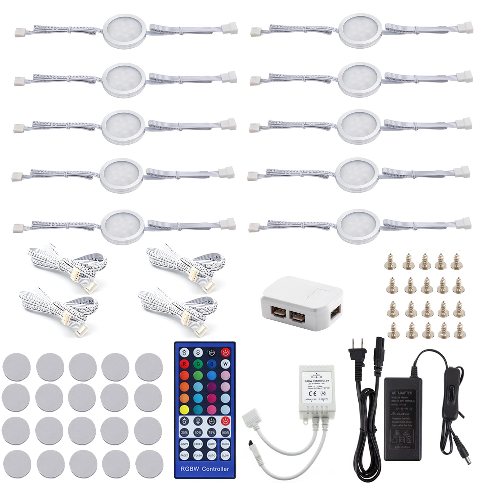 Snapklik.com : AIBOO 24V Under Counter Led Lights, RGB+Warm White Under ...