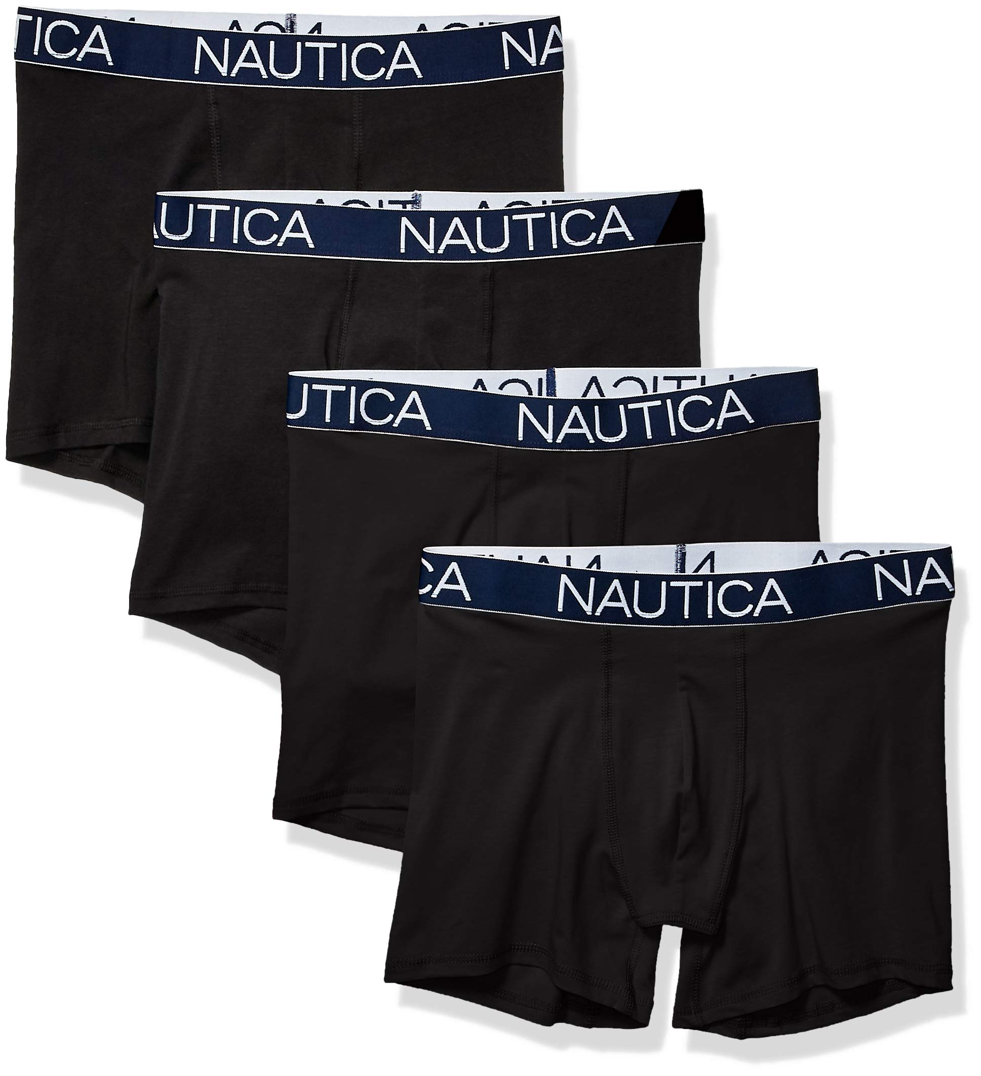 Snapklik.com : Nautica Mens Cotton Stretch 4 Pack Boxer Brief