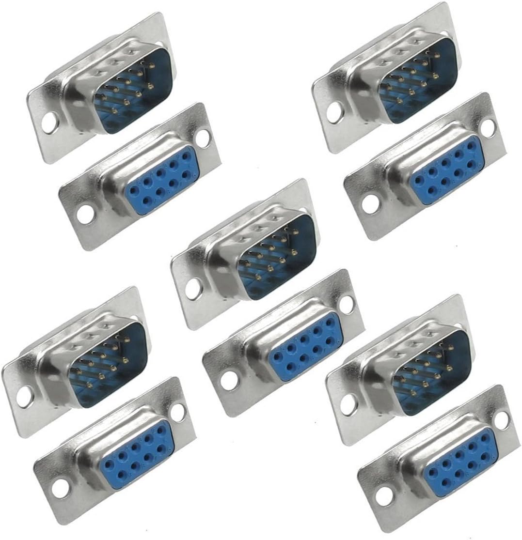Amazon.com: YXQ DB9 9 Pin Female to Male Solder Type Adapter Connectors ...