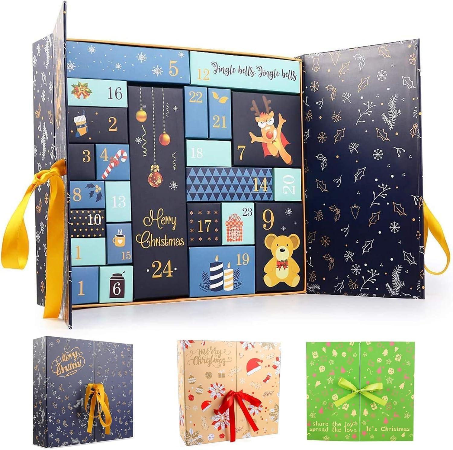 24 Empty Advent Calendar, Empty Advent Calendars To Fill, DIY Advent ...