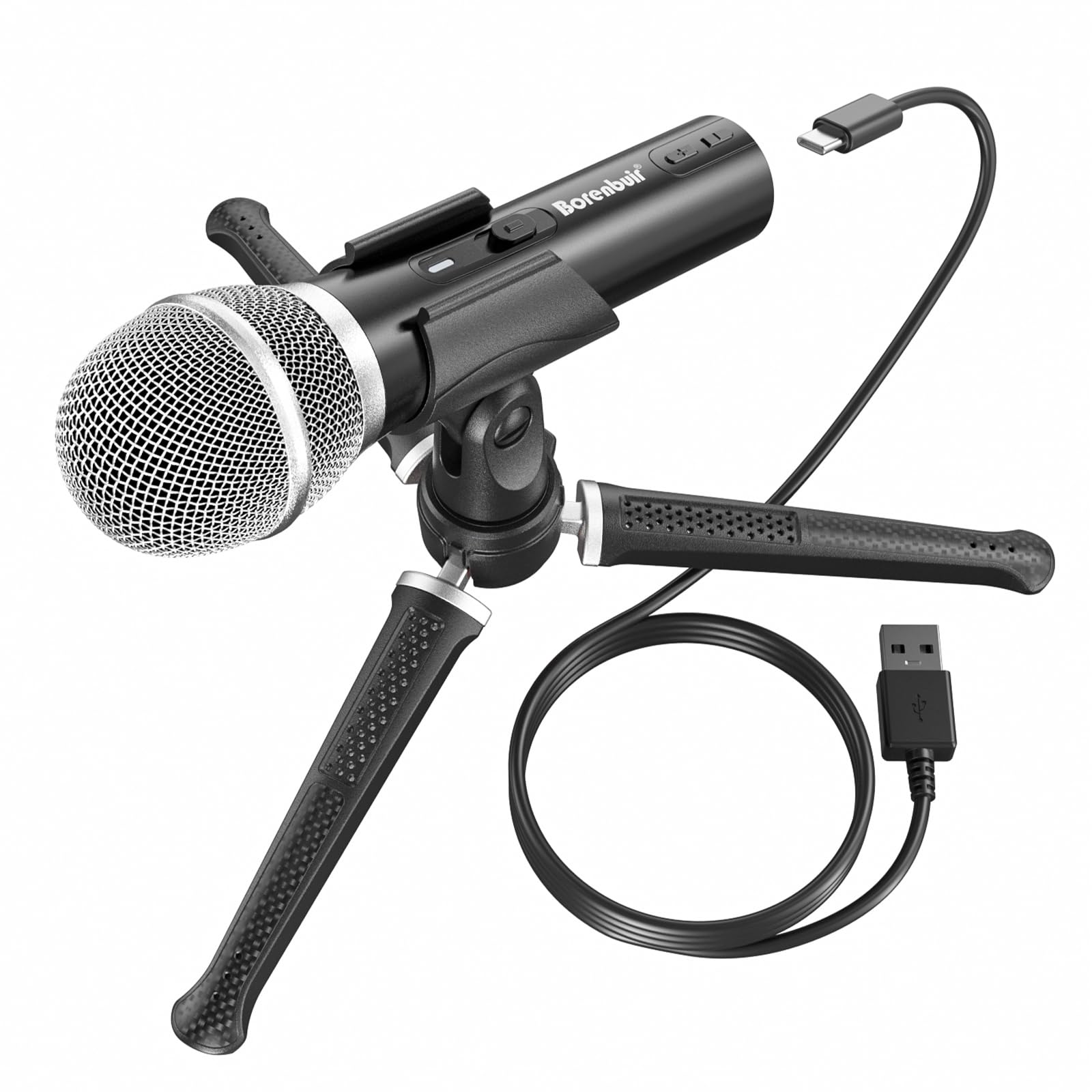 Amazon.com: Borenbuir USB/XLR Podcast Dynamic Microphone, Studio Mic ...