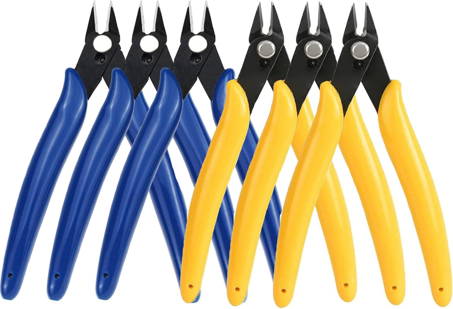 6Pcs Side Cutters Flush with Spring,Small Wire Cutters for Jewelry ...