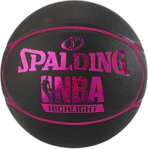 Spalding Unisex Adult Nba Highlight Ball Basketball Ball Black Silver