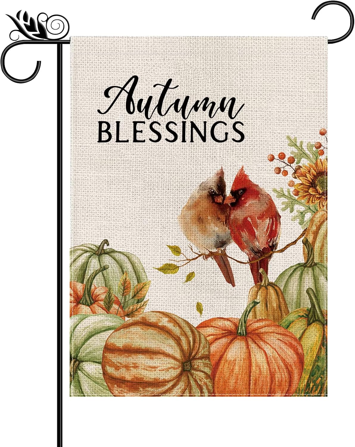 Amazon.com : Fall Garden Flag Northern Cardinals Autumn Outdoor Yard ...