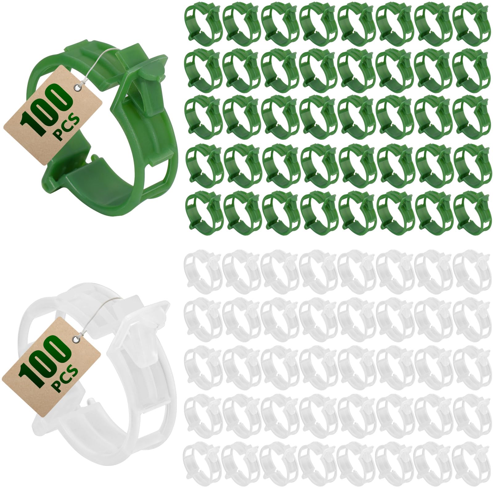 Amazon.com : FUJIWARA 200Pcs Plant Tomato Trellis Clips, Plastic Garden ...